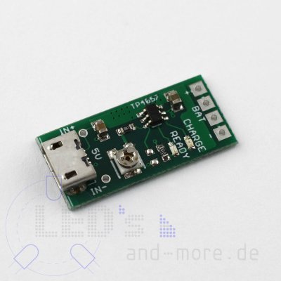 Regelbarer Laderegler für LiPo Akkus 3,7 V